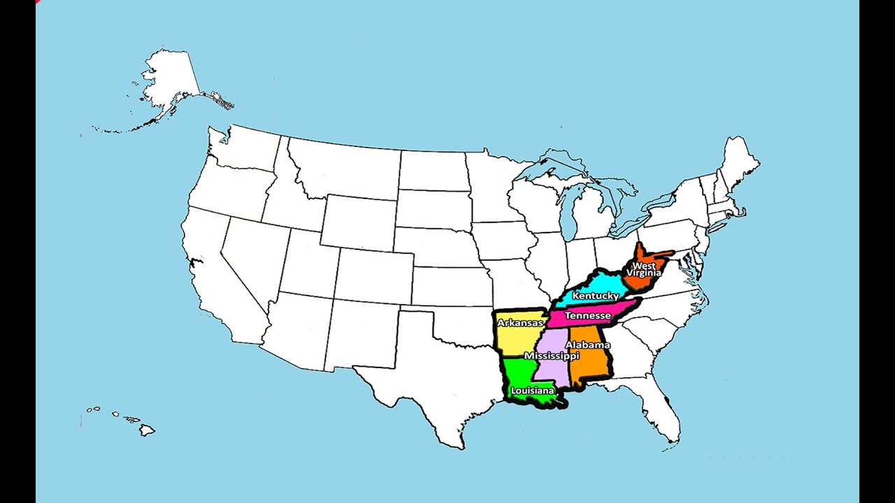 USA, Southern States - Rap the Map to learn the states & capitals