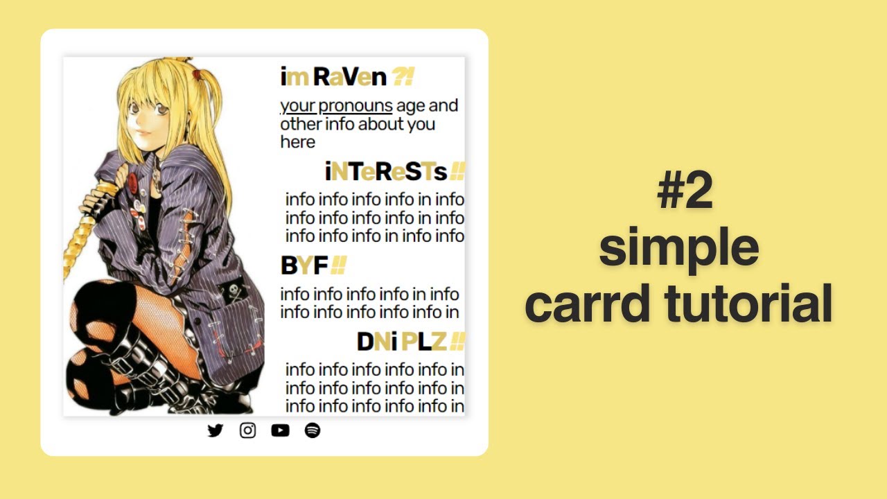 simple carrd tutorial #2