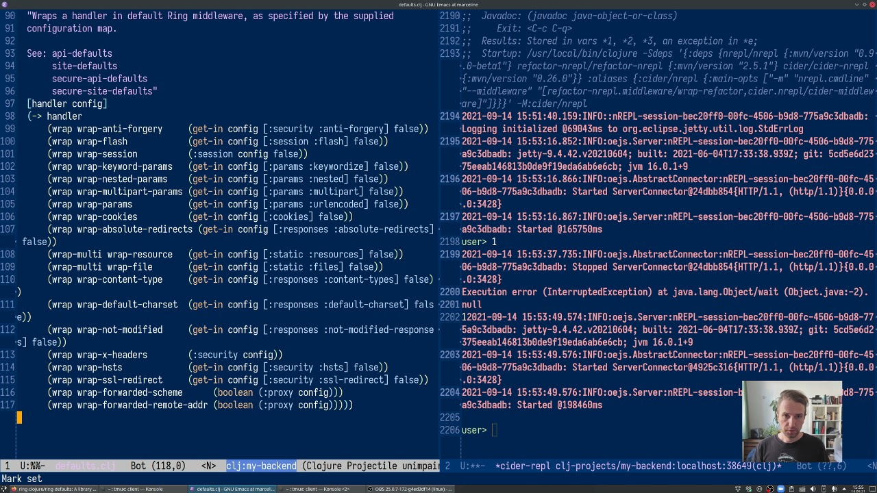 Setting up a basic Clojure backend