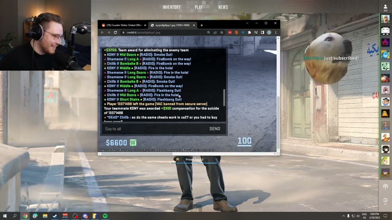 He got access to cs2 without being invited