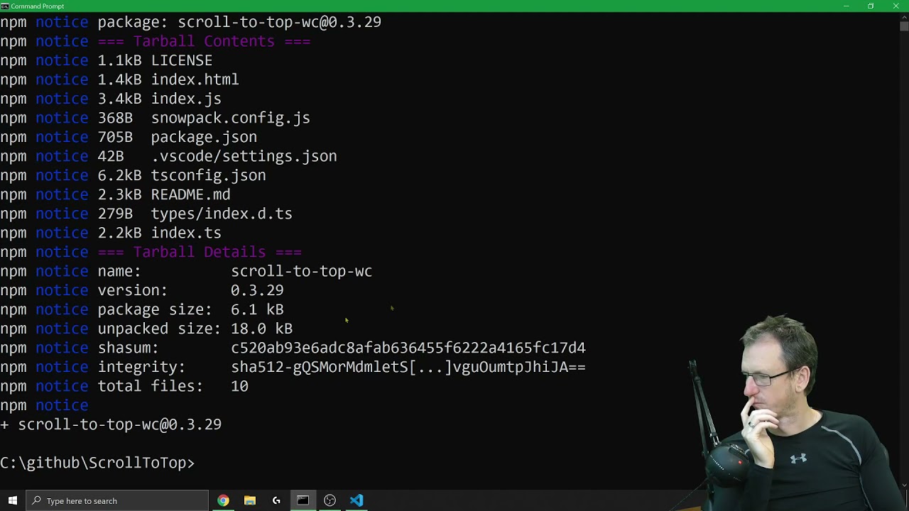 Maintaining a Web Component on NPM and Github