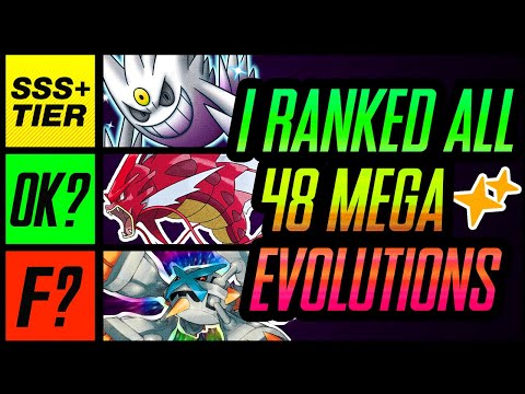 I Ranked ALL 48 Mega Evolution Pokemon Shiny Forms | Mr1upz