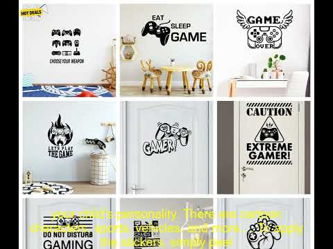 1005006318392447 Cartoon GAME Waterproof Wall Stickers Home Decor For Kids Rooms Decora