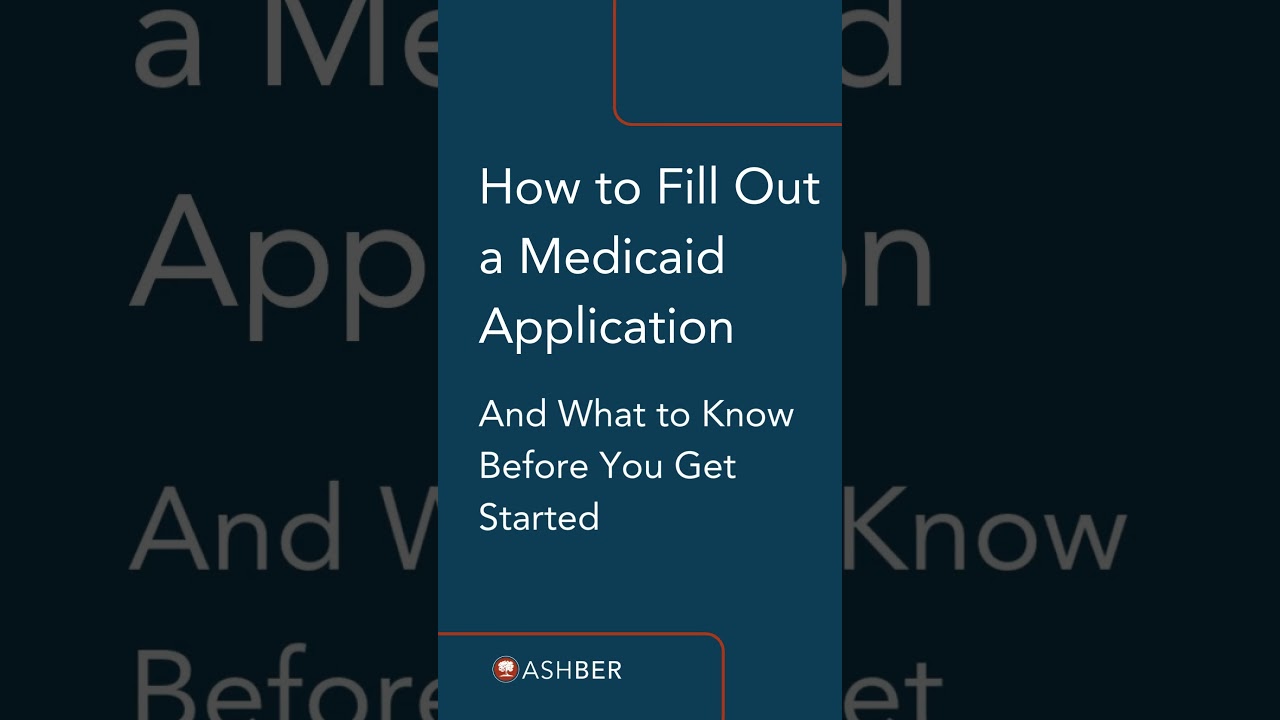 How to Fill Out a Medicaid Application #financialplanning #medicaid