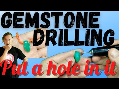 Drilling Gemstones Making a Hole In a Faceted Chrysoprase. Pro Tips On How To Drill Gems