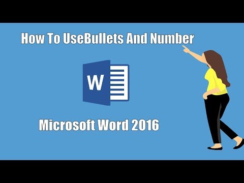 MS word 2016 Tutorial in Hindi / Urdu : Bullets & Numbering