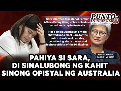 PAHIYA SI SARA, DI SINALUBONG NG KAHIT SINONG OPISYAL NG AUSTRALIA