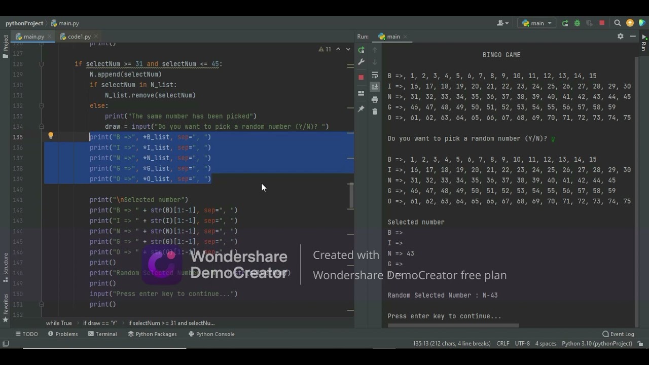Python BINGO Game Tagalog Tutorial