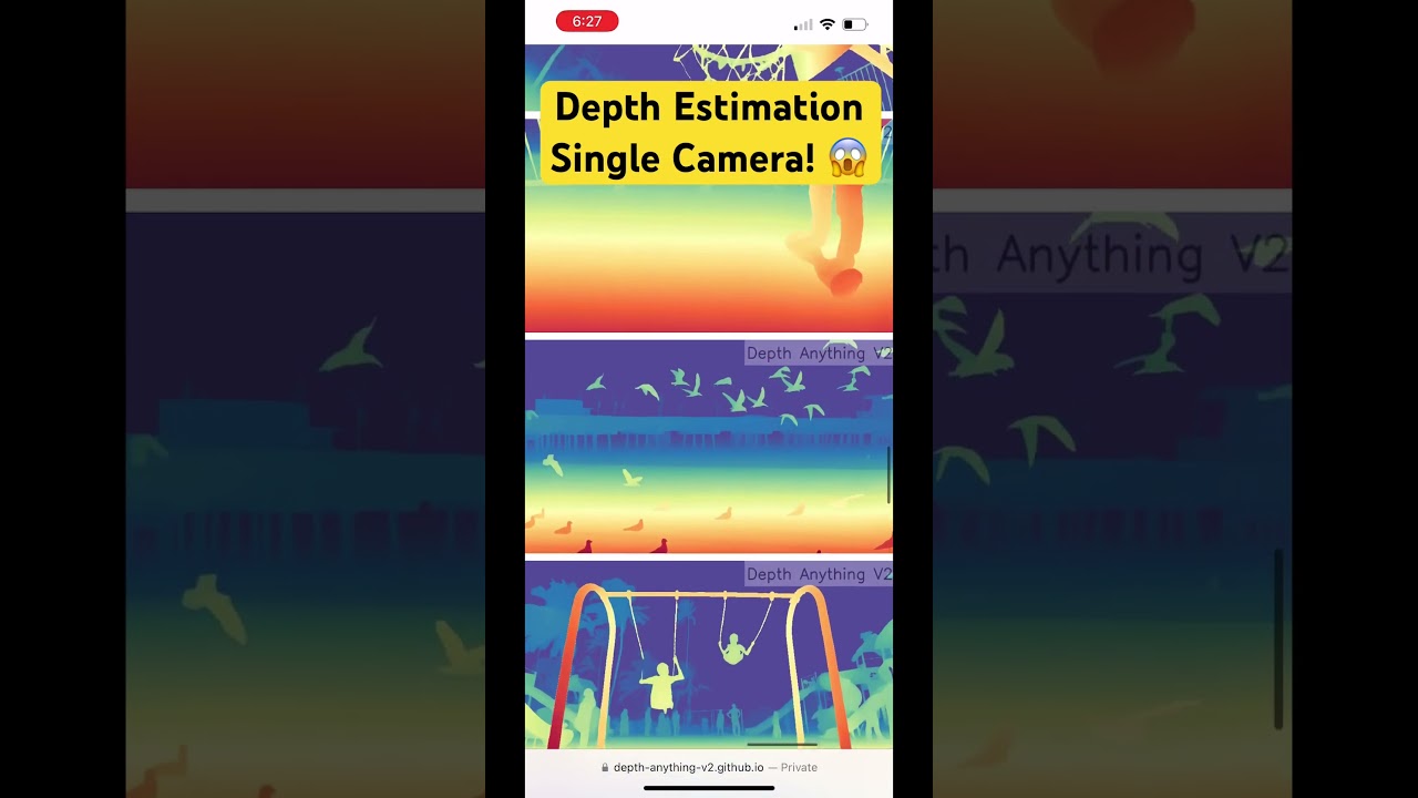 Depth Estimation with Single Camera using Depth Anything v2