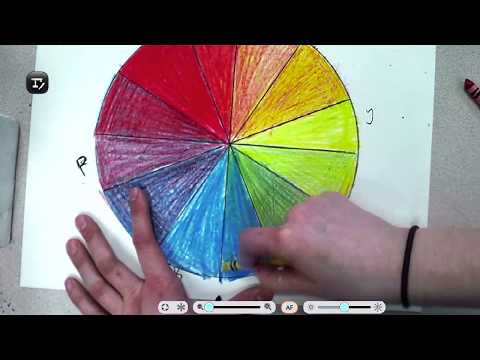 How to make a color wheel (12 colors) with 3 crayons