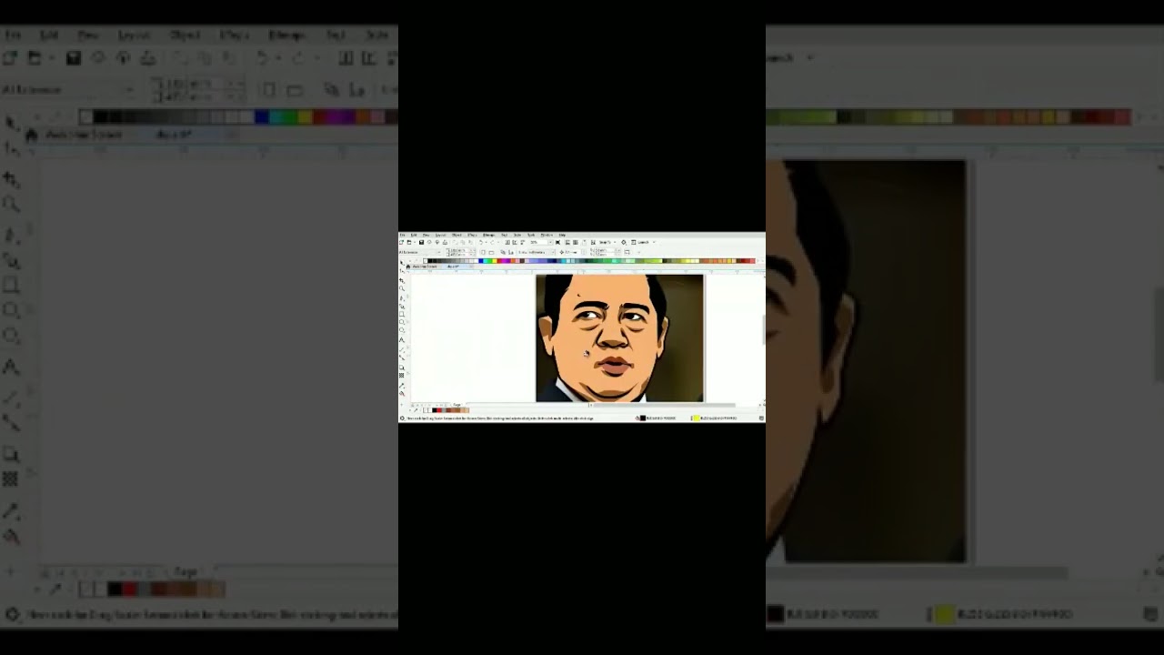 draw vector cartoon using corel draw #shorts