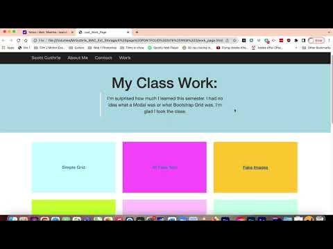WEB2 Portfolio - Work Page - Completed Example with Modal Examples
