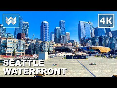 [4K] DOWNTOWN SEATTLE WATERFRONT PARK - Alaskan Way Project Update - Walking Tour Vlog & Guide