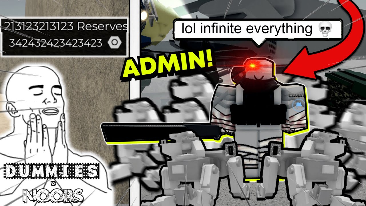 CHEATING WITH ADMIN IN DUMMIES VS NOOBS! | Roblox MEMES