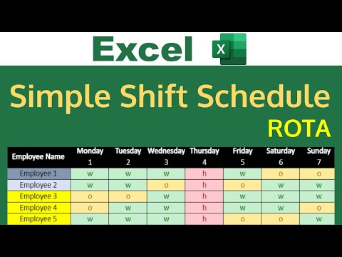 Idea to create Employee Shift Schedule in Excel