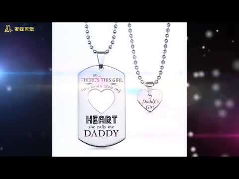 Personalized Couples Dog Tag Necklace With Cut Out Heart