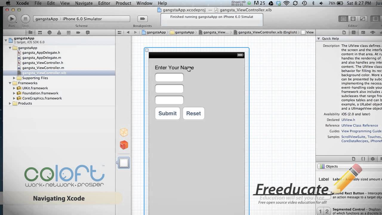 understanding the inspector window in Xcode 5