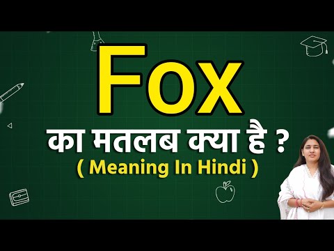 Fox meaning in hindi | Fox ka matlab kya hota hai | Word meaning