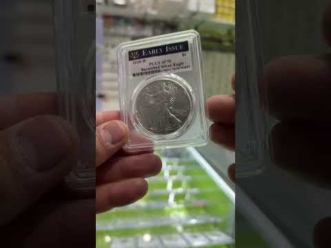 2018-W Burnished Silver Eagle Certified by PCGS SP70 Early Issue