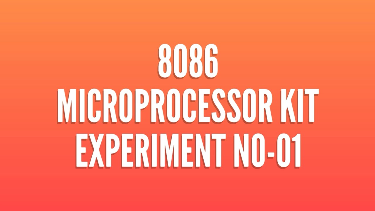 8086 microprocessor Write the program for addition of two 8-bit data