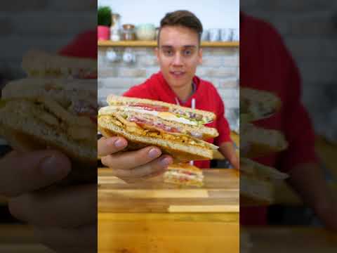 Club sandwich with BBQ chicken #shorts