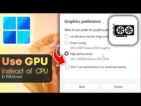 How To MAKE A GAME Use GPU Instead Of CPU In Windows - DO THIS