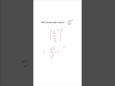 Negative Indices! #shorts #maths #indices