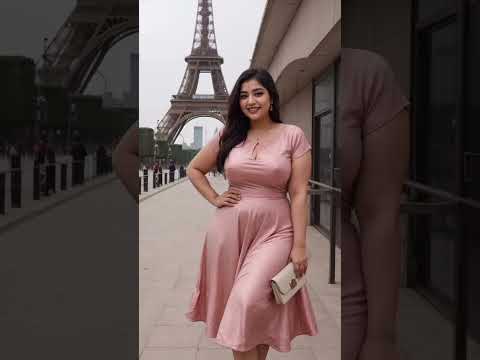 Real 4K Indian AI Art Lookbook And winter City of Paris Magical Street Photo Shoot #model #shorts