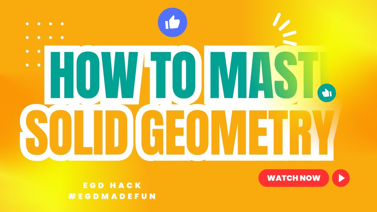 Solid Geometry – Correct Numbering Technique (EGD Tutorial)