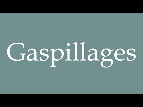 How to Pronounce ''Gaspillages'' (Waste) Correctly in French