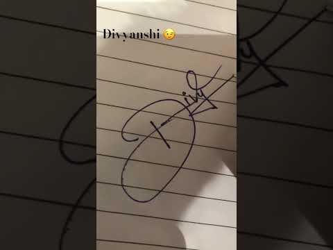 Divyanshi name signature request done ✅ #shortvideo #shorts