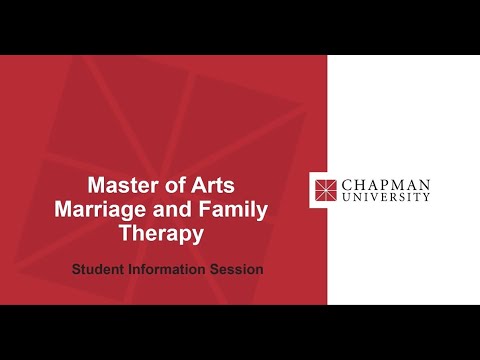 Marriage and Family Therapy (MFT) Information Session