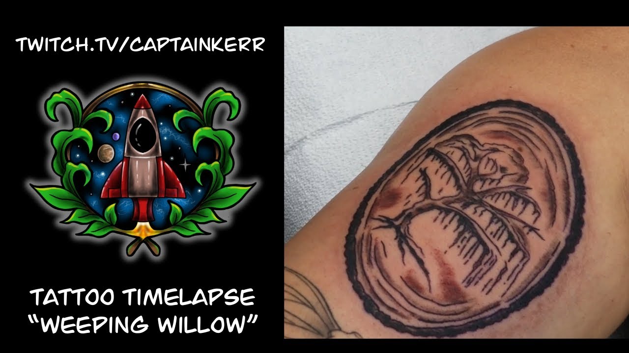 Weeping Willow | Tattoo Timelapse | Captainkerr