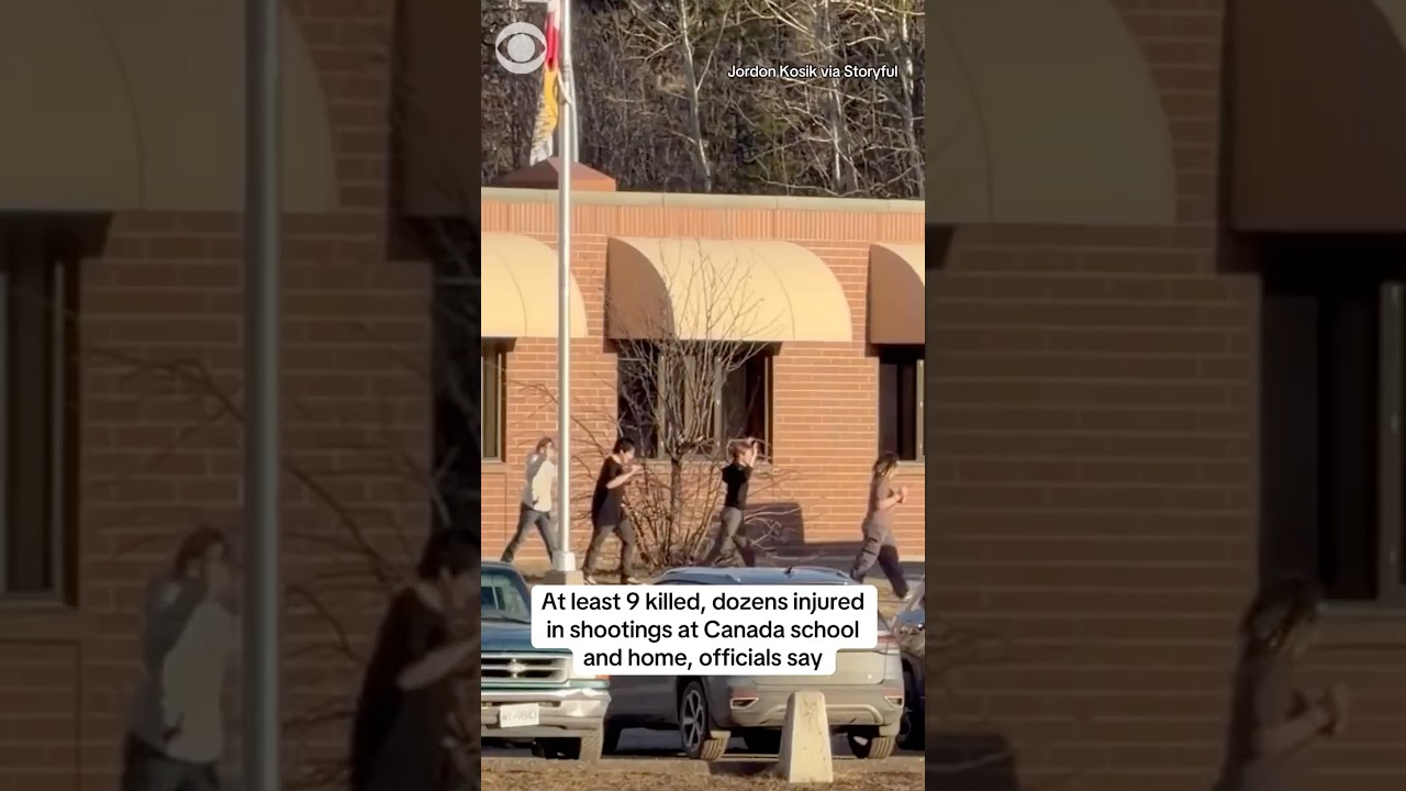 At least 9 killed, dozens injured in shootings at Canada school and home, officials say #shorts