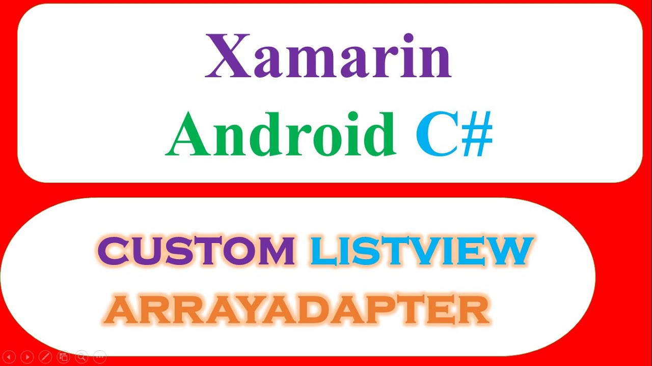 C# Xamarin Android ListView Ep.04 : Custom - Images,Text  and ItemClick [ArrayAdapter]