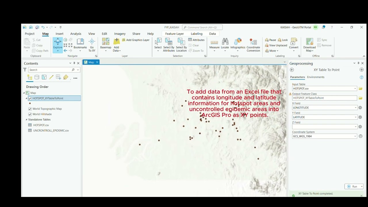 SPATIAL ANALYST TOOL FOR POINT DENSITY USING ARCGIS PRO IN DENGUE DISEASE OUTBREAKS MAP SELANGOR