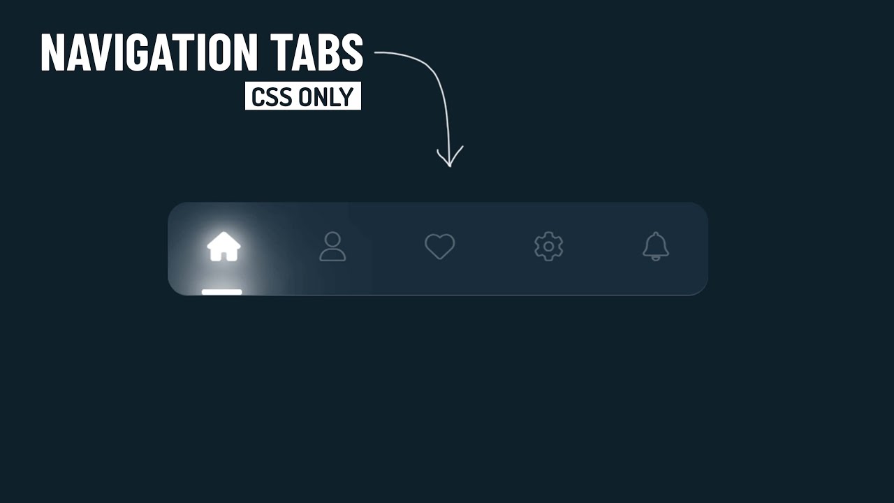 CSS Only Navigation Tabs with Sliding Menu Indicator