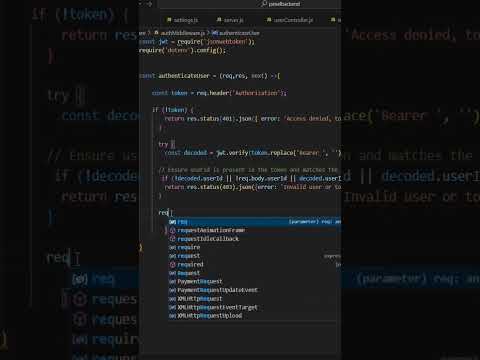 How to secure Your API with JWT Auth Middleware in Node.js 🚀 #nodejs #backend #coding