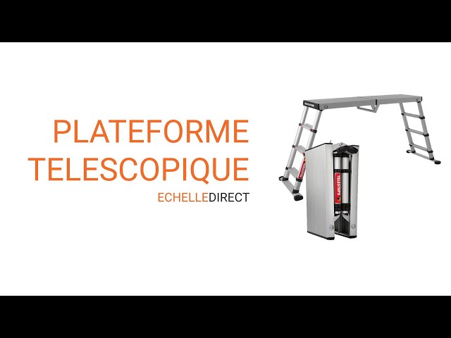 Plateforme télescopique aluminium légère avec 3 hauteurs de travail