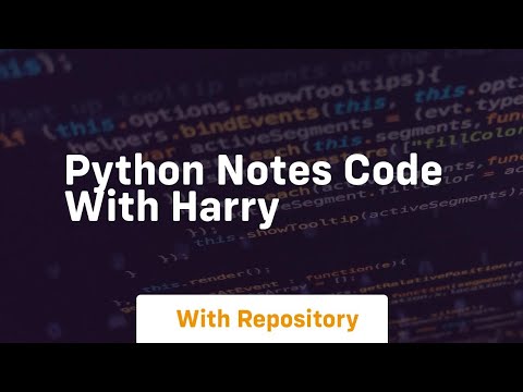 python notes code with harry