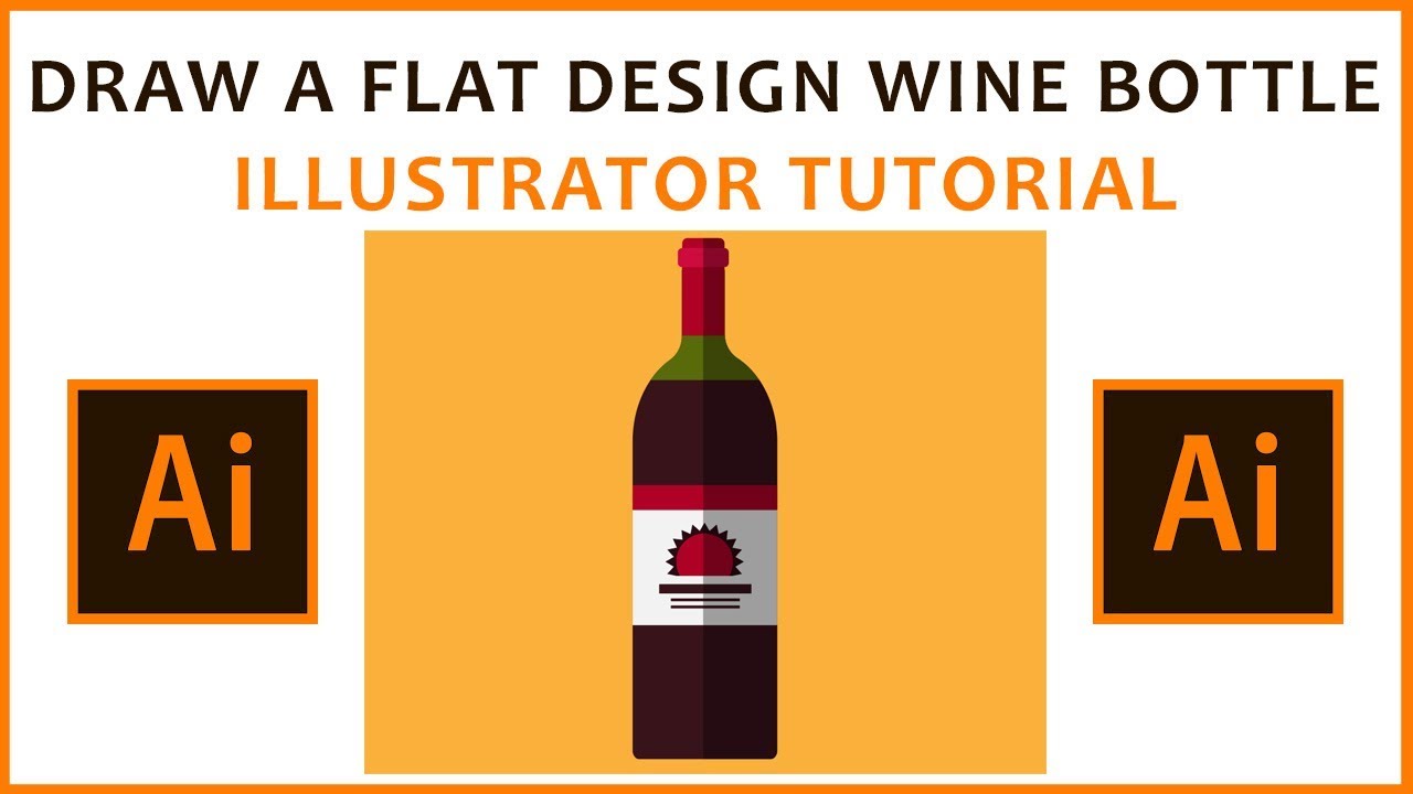 Adobe Illustrator Tutorial - Flat Design Bottle of Wine