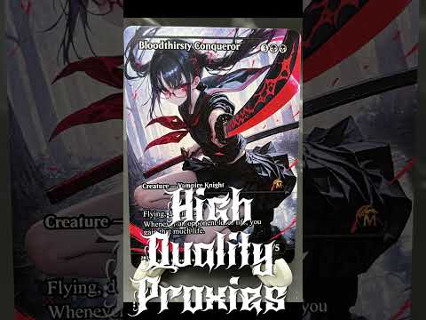 Custom Bloodthirsty Conqueror Anime Girl MTG Proxy Playtest Card 2
