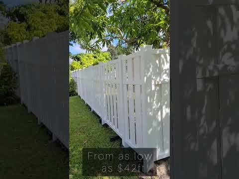 Vinyl Fence Shadow Box $42-44 per Ft 305-990-7844.