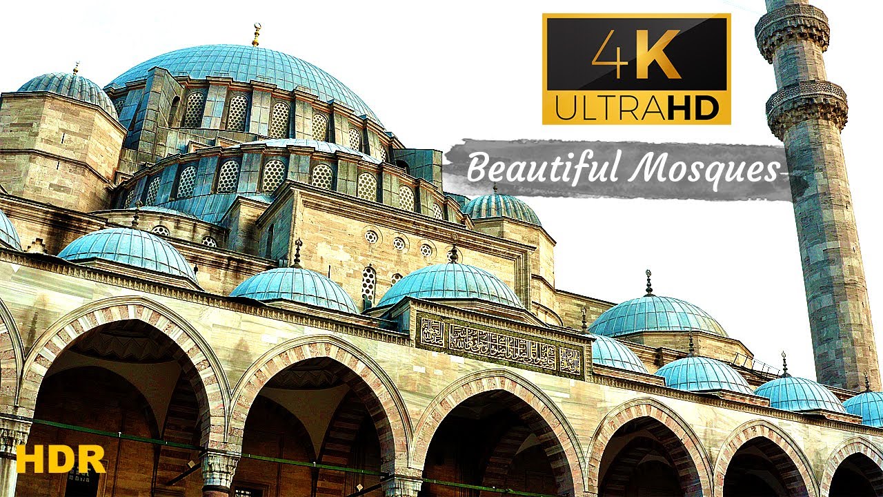 Most Beautiful Islamic Mosques In The World  (Masjid) | 4K Ultra HD Video | HDR