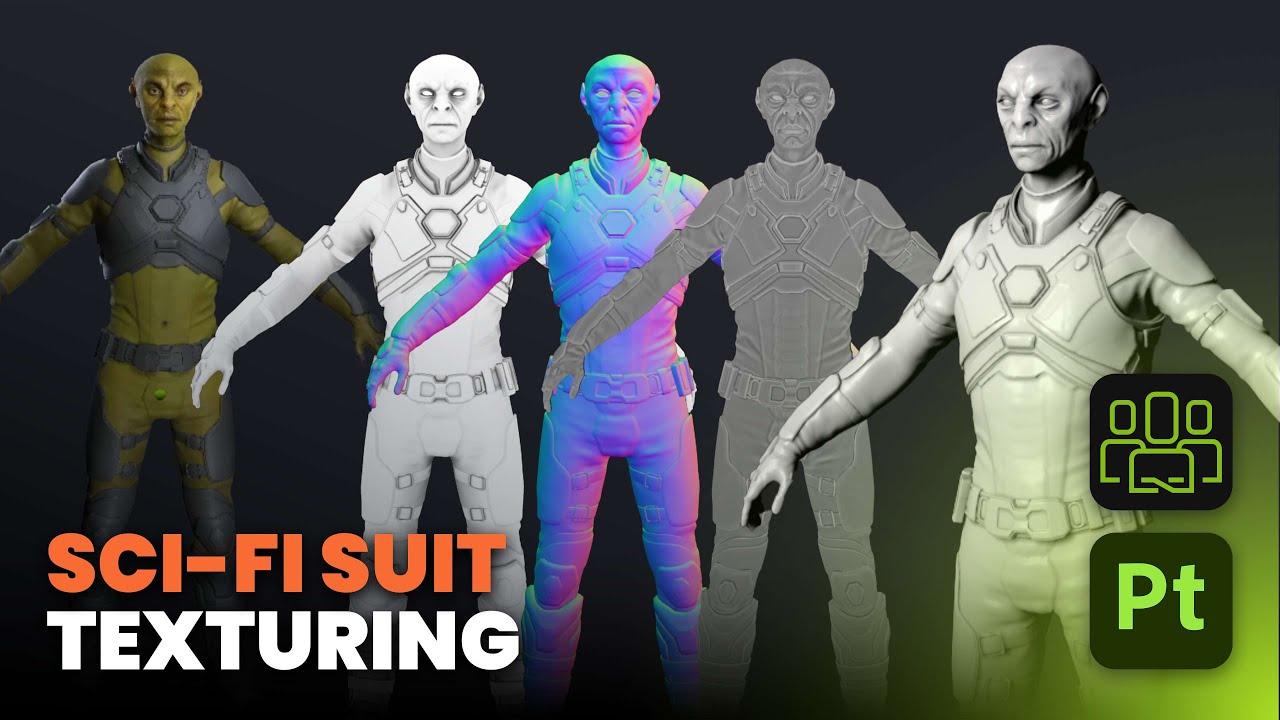 Texturing a Sci-Fi Suit in Substance 3D Painter