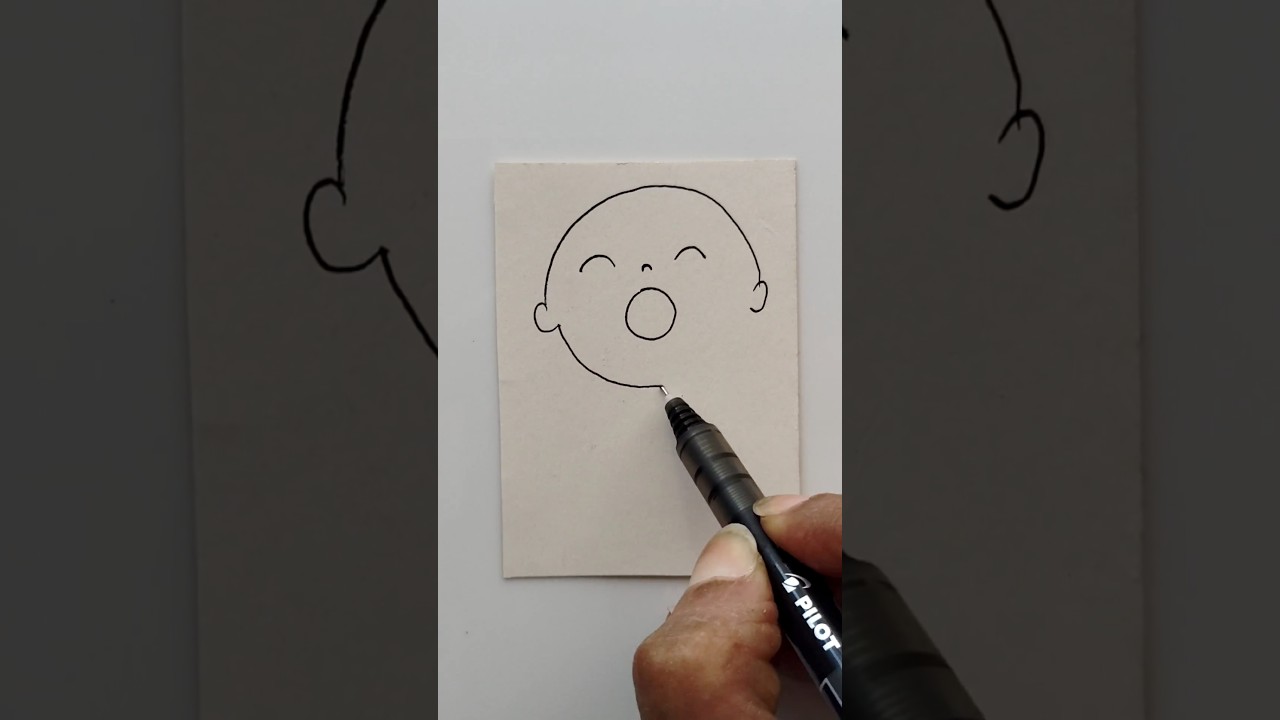 😍 Crying baby #shorts #simpledrawing #simplestrokes #easydraw