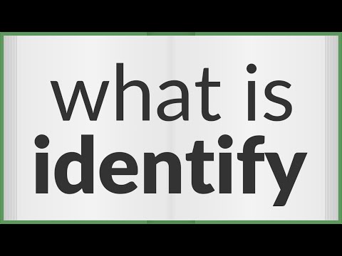 Identify | meaning of Identify