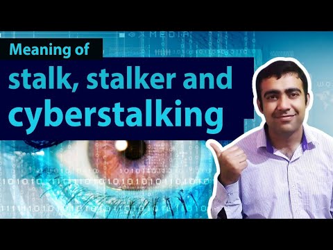 Meaning Of Stalk, Stalker and cyberstalking in Hindi/ Spoken english/ shahrukh quality from darr .