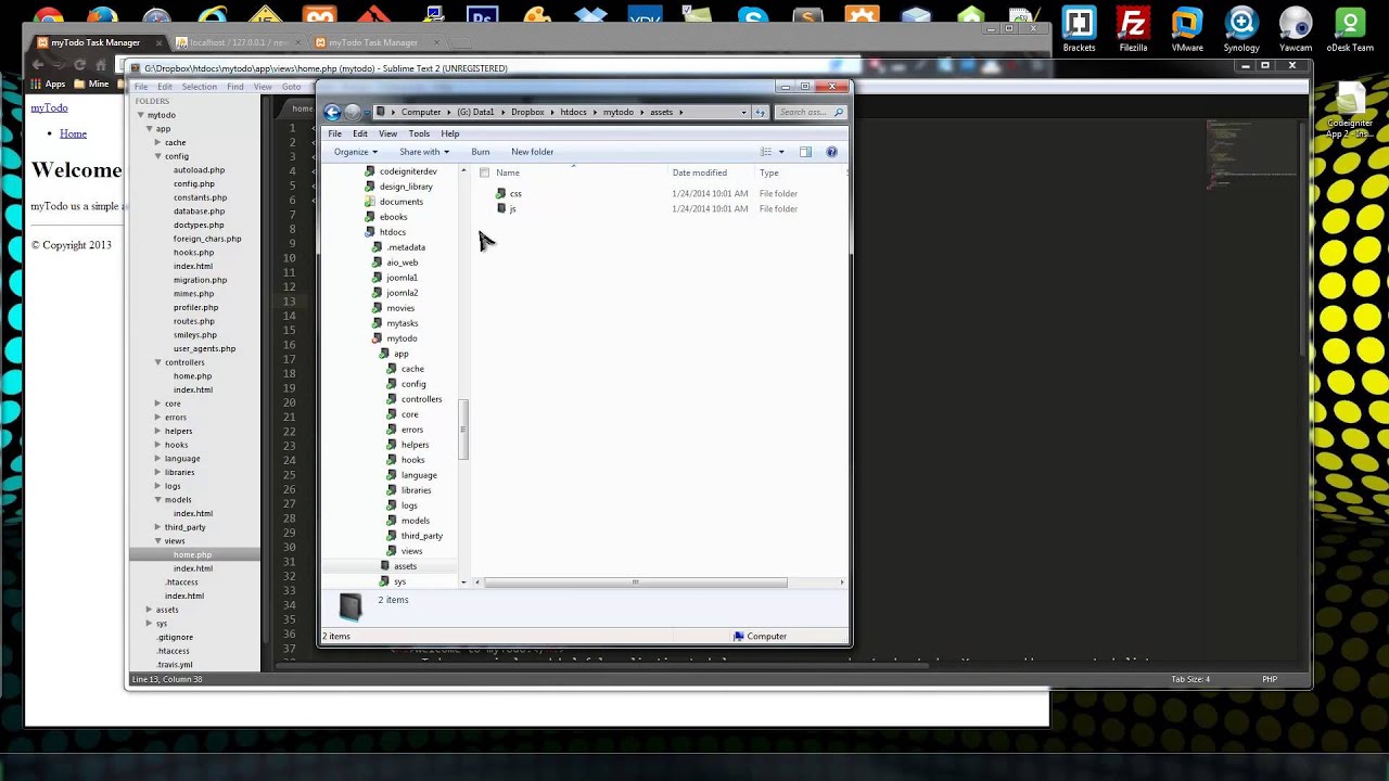 Codeigniter App Part 3 - Home Controller and View