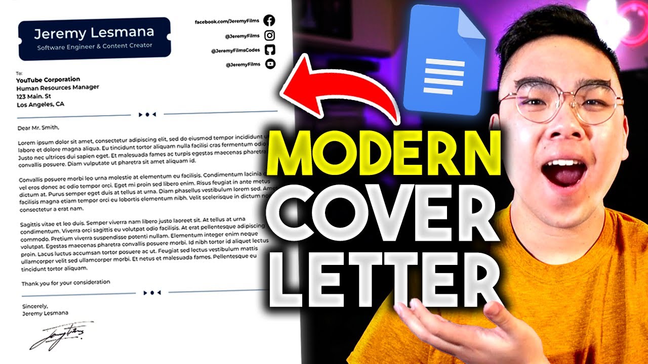 How to Format a Professional COVER LETTER in Google Docs! *TUTORIAL*